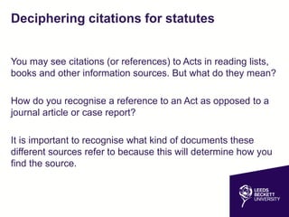 Finding Acts of Parliament | PPTX