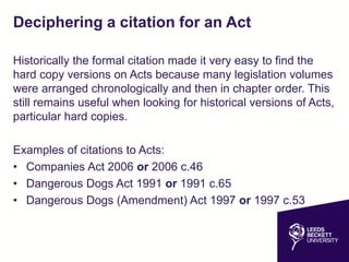 Finding Acts of Parliament | PPTX