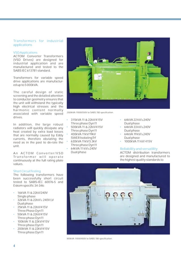 ACTOM Distribution Transformers.pdf | Home Appliances | Home & Garden