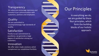 About Actonic: our mission, values & principles | PPTX