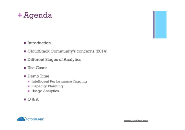 Prescriptive Analytics For Apache Cloudstack by ActOnMagic | PDF