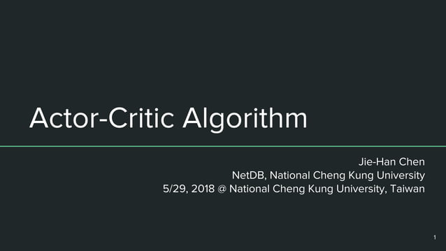 Actor critic algorithm | PDF | Web Development | Internet