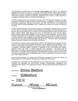 Actor Contracts | DOC