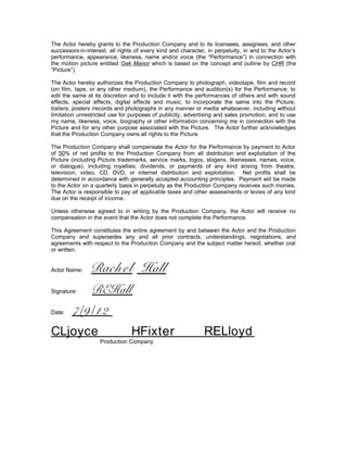 Actor Contracts | DOC