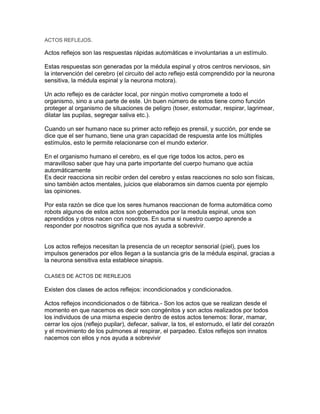 Acto reflejo | DOCX