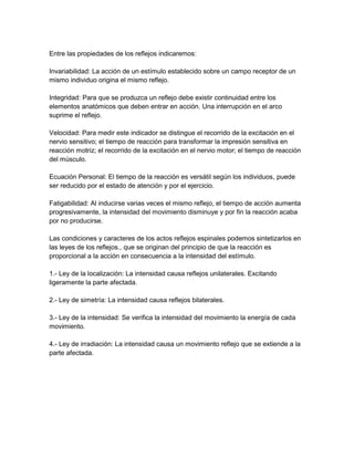 Acto reflejo | DOCX