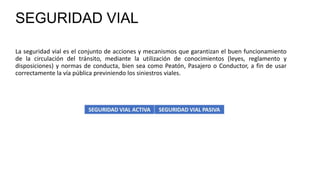 ACTORES VIALES PLAN ESTRATEGICO DE SEGURIDAD VIAL | PPTX