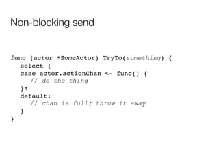An Actor Model in Go | PDF