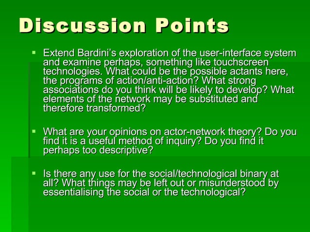 Actor Network Theory | PPT