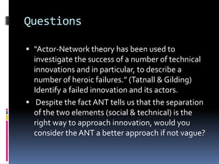 Actor Network Theory | PPTX