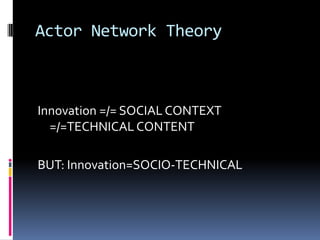 Actor Network Theory | PPTX