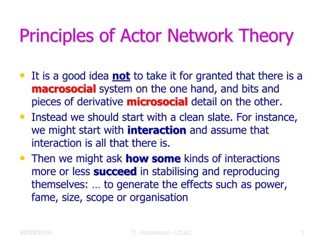 Actor Network Theory (ANT) | PPT