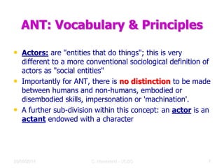 Actor Network Theory (ANT) | PPTX