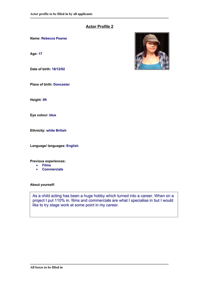 ACTOR PROFILES | PDF