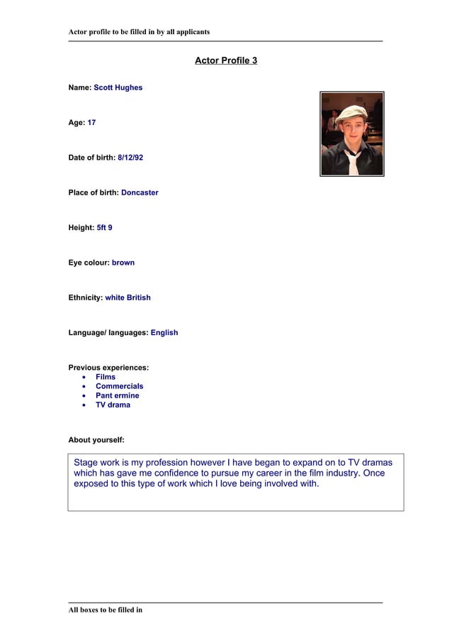 ACTOR PROFILES | PDF