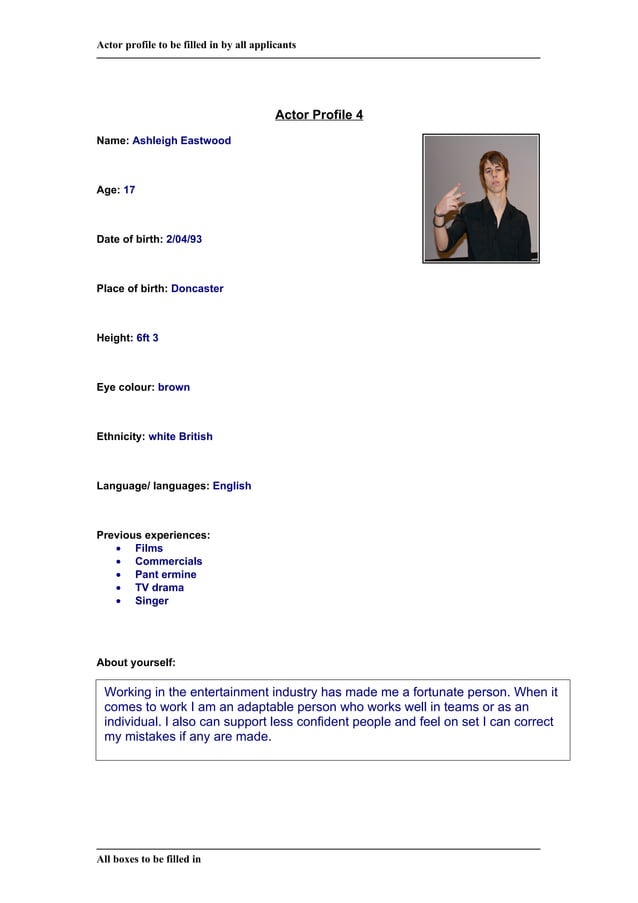 ACTOR PROFILES | PDF