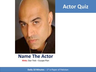 Actor Quiz | PPTX