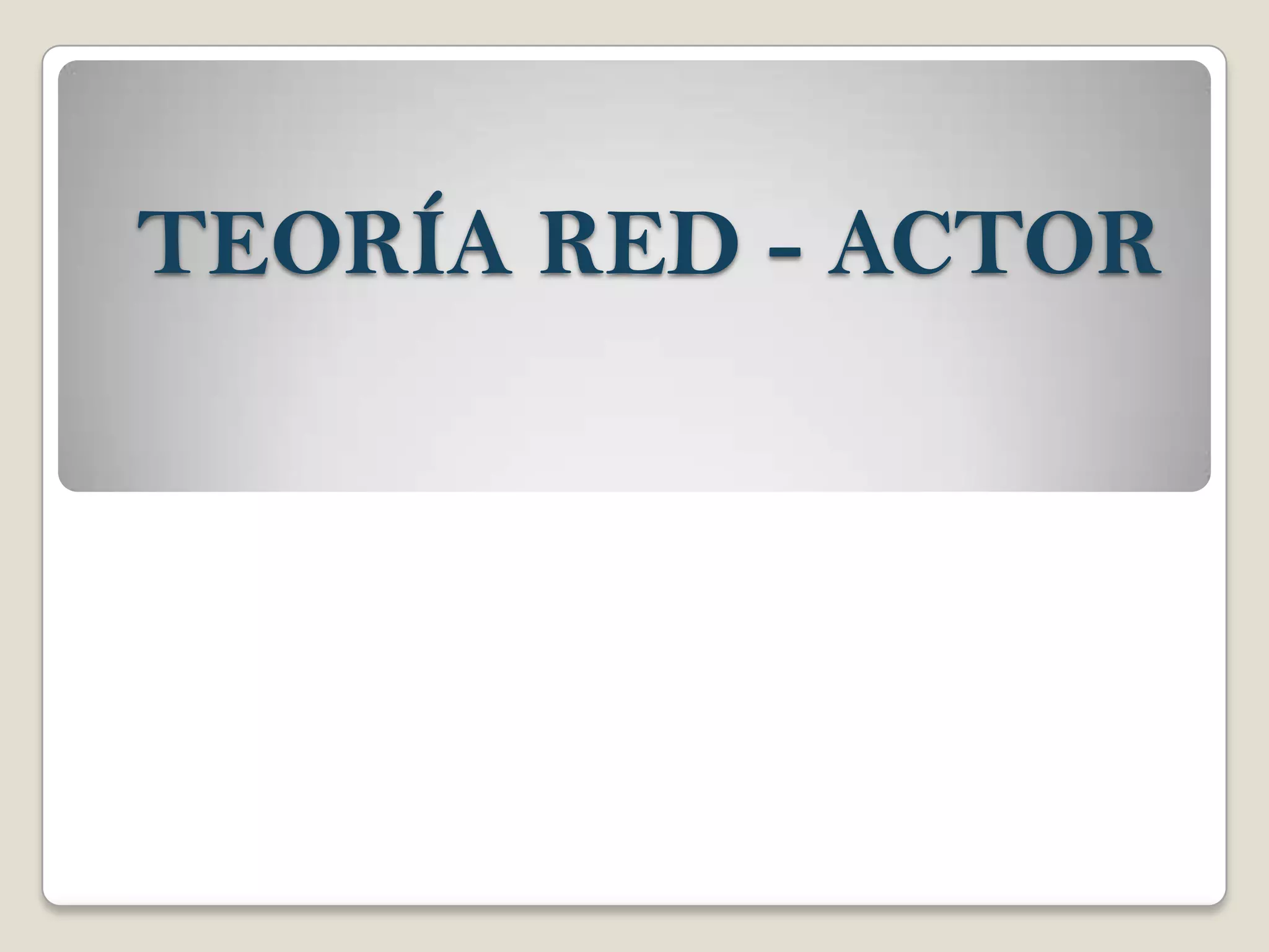Actor red | PPTX