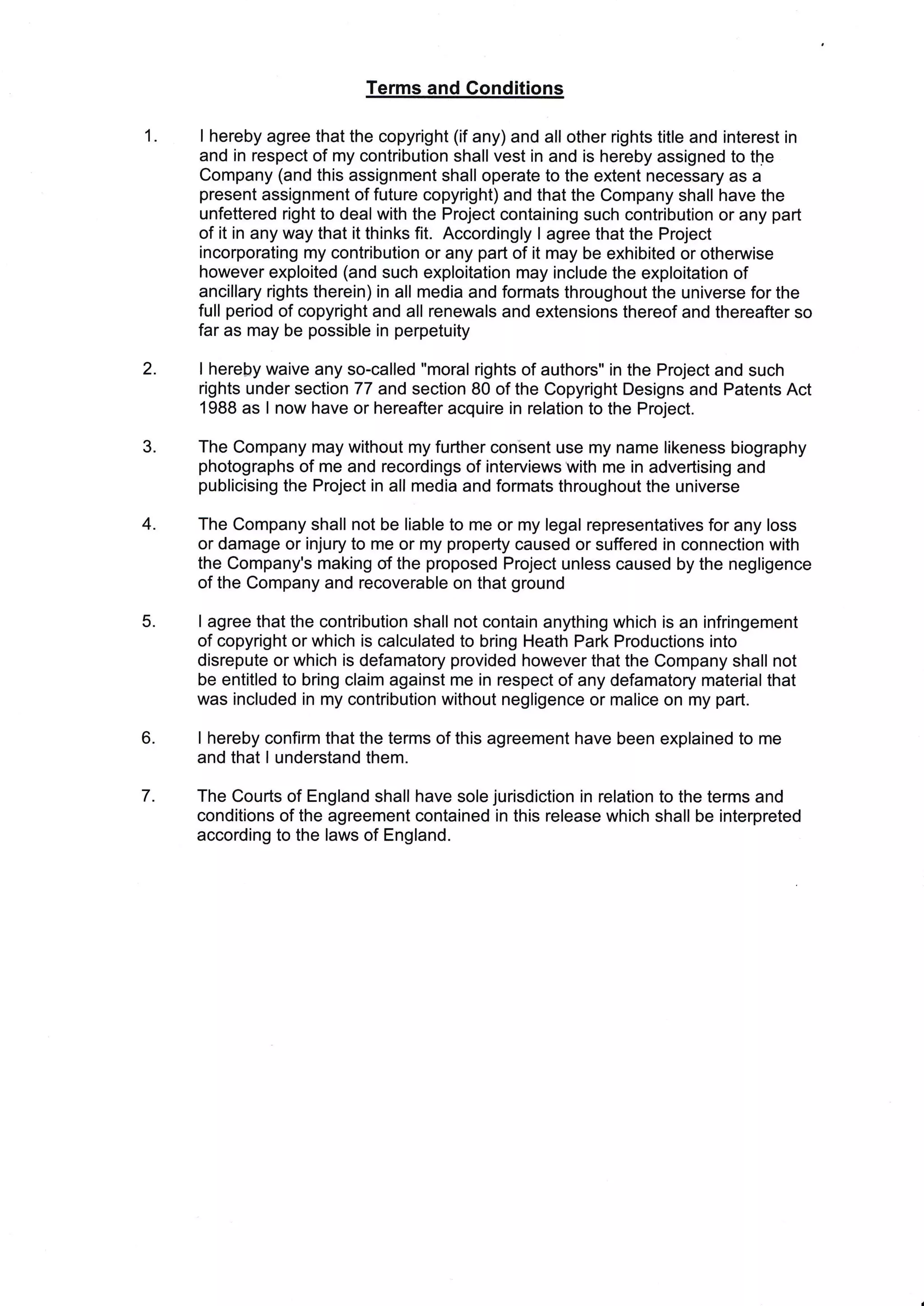 Contributor Release Forms Pdf