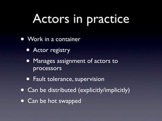 Practical introduction to the actor model | PPT