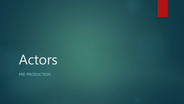 Actors | PPT
