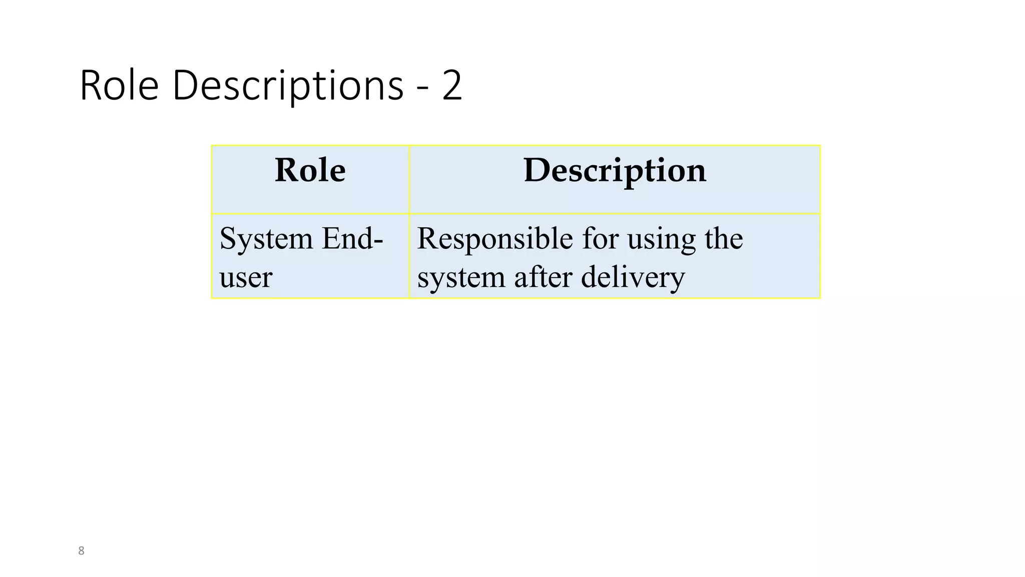 Actors in requirement engineering process | PPTX