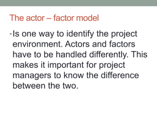 Actors and factors of a project sofoline interchange | PPT