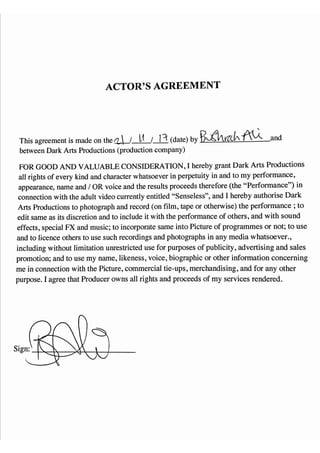 Actors contracts signed | PDF