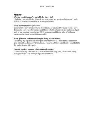 Actors interview questions abdullah | PDF