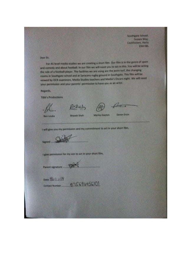 Actors letter | DOCX