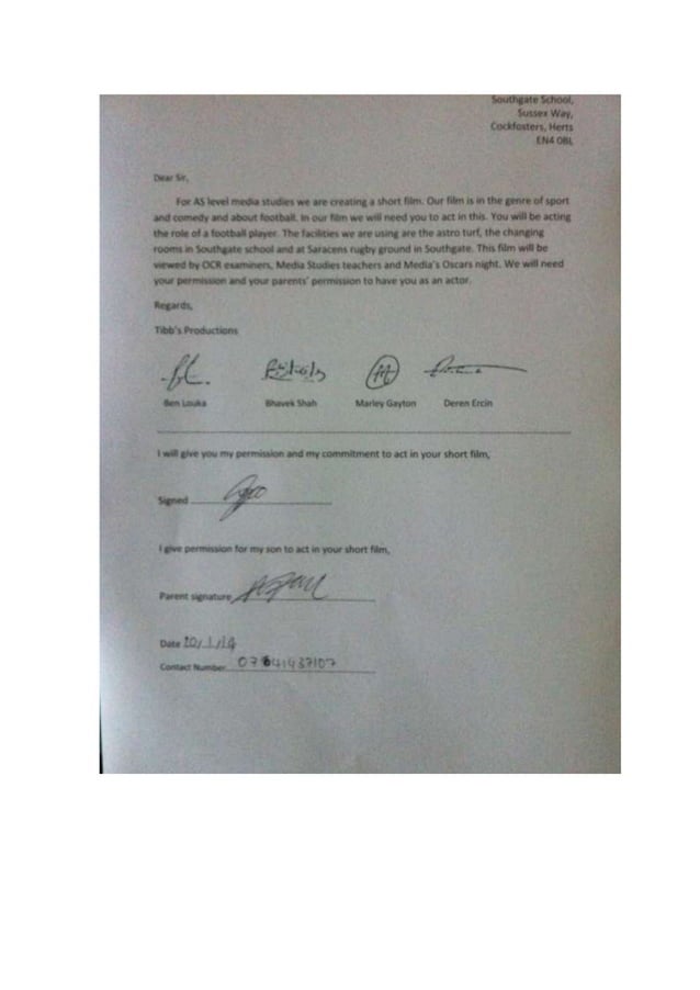 Actors letter | DOCX