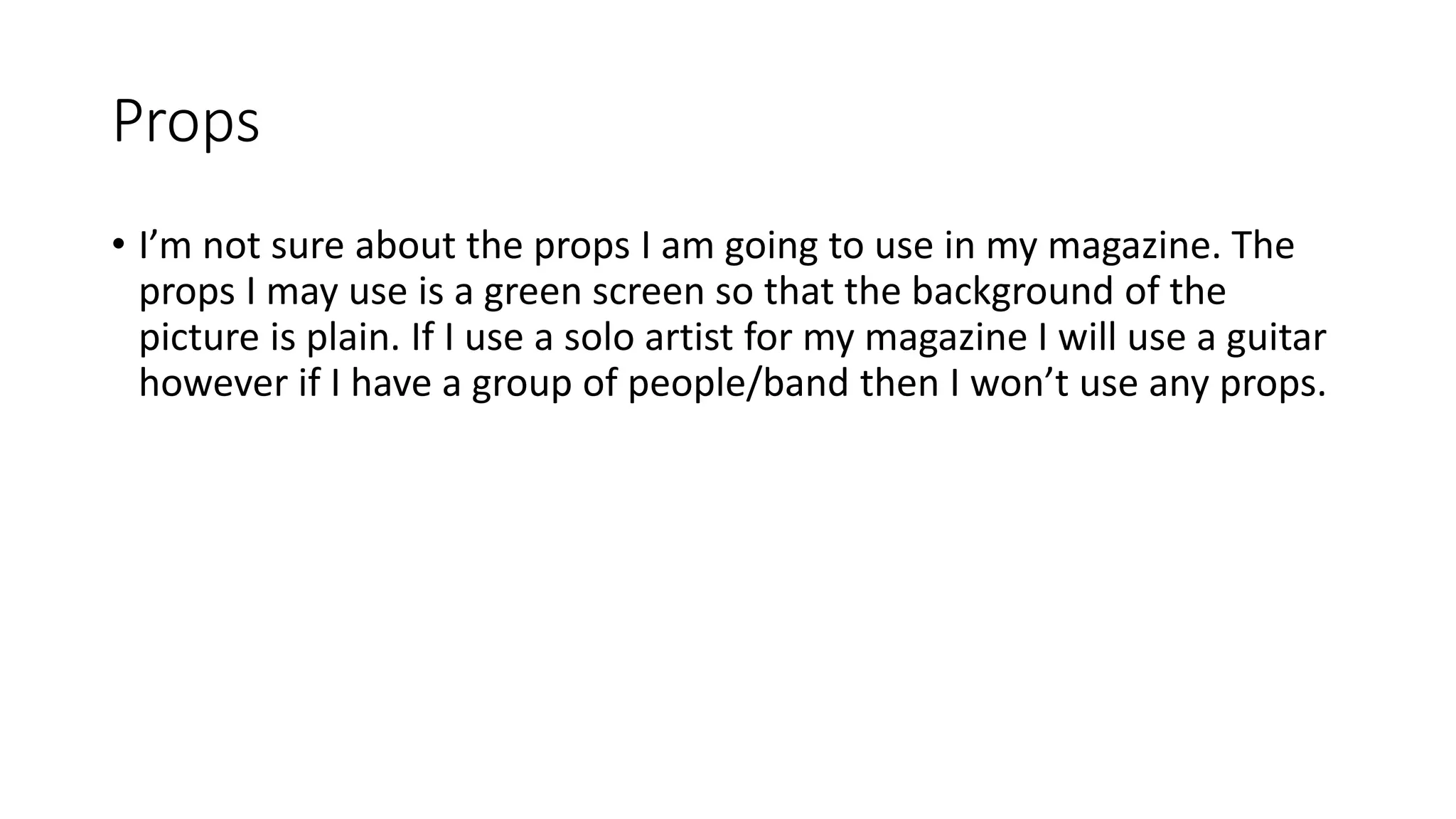 Actors, locations and props | PPT