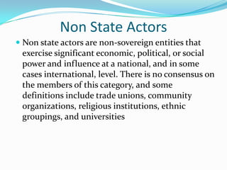 Actors of international relations | PPTX