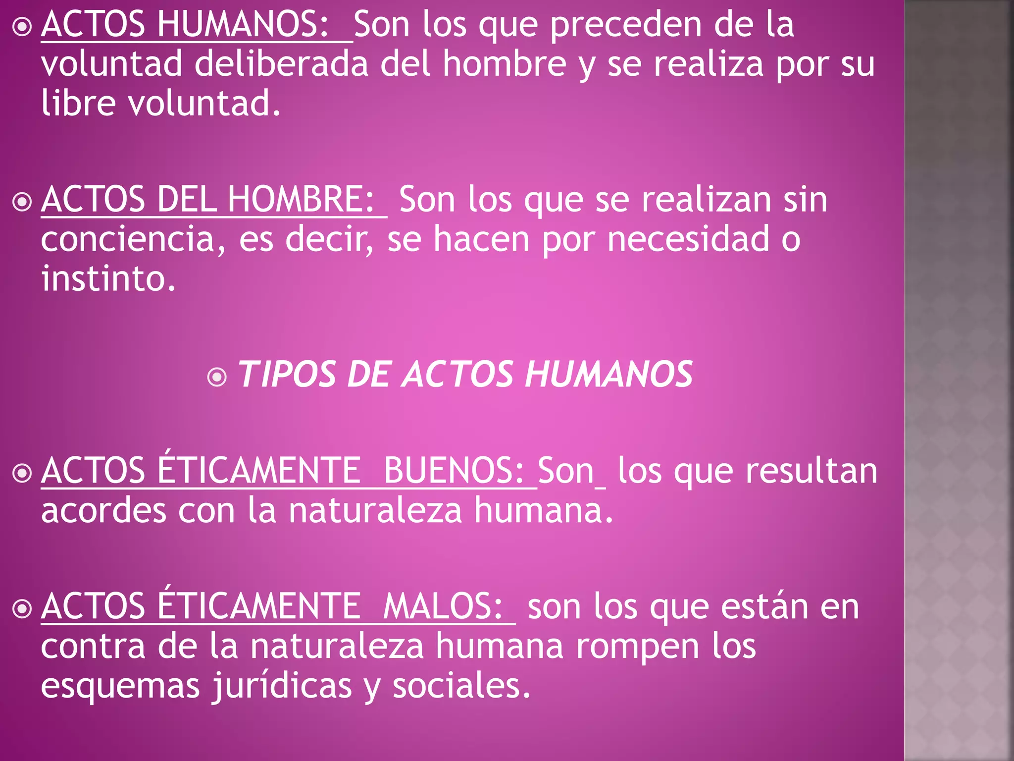 Actos humanos | PPTX