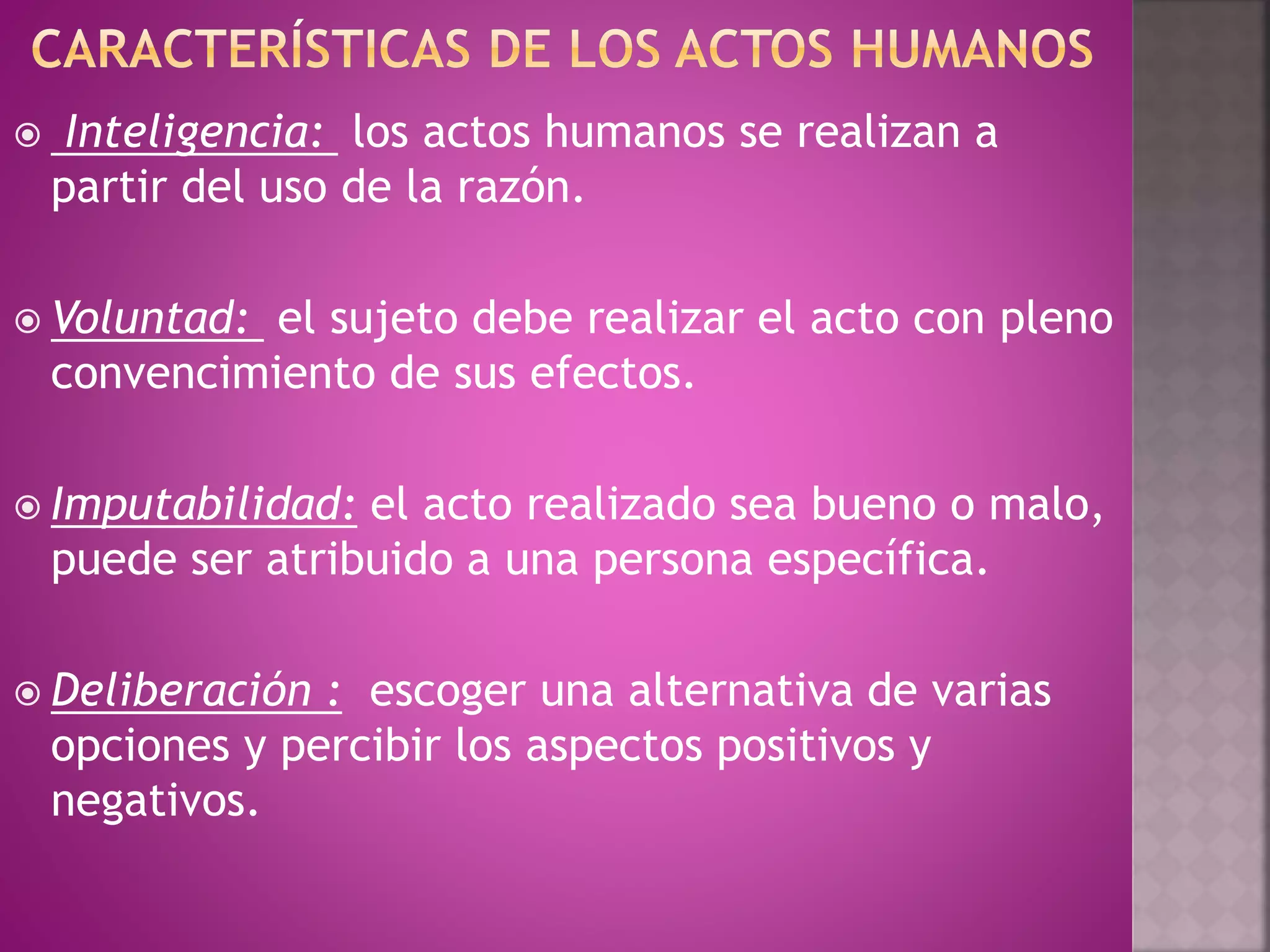 Actos humanos | PPTX