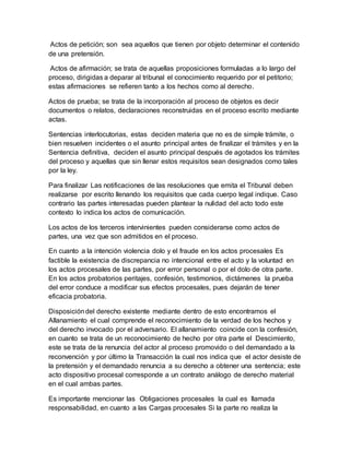 Actos procesales | PDF