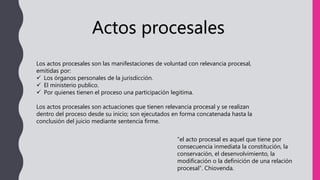 Actos procesales | PPT