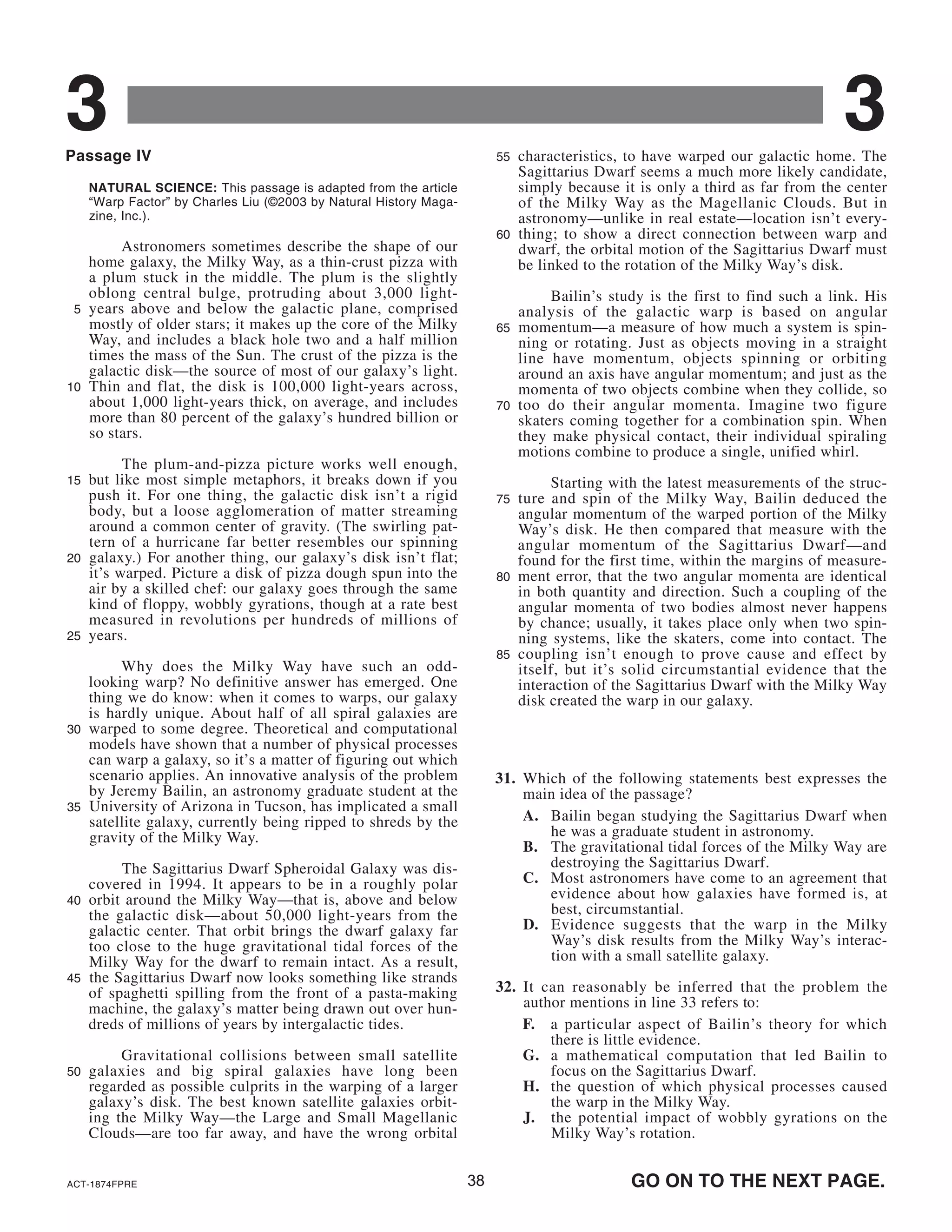 ACT Practice Test 2019 | 2020 | PDF