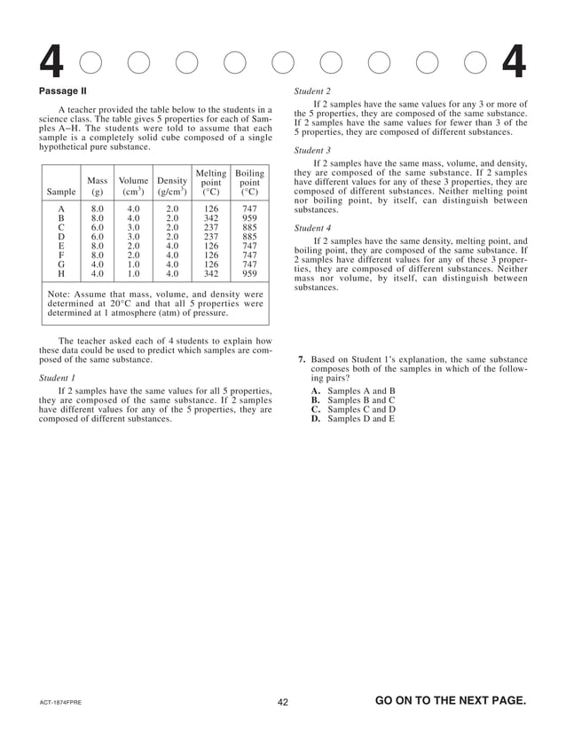 ACT Practice Test 2019 | 2020 | PDF | Standardized Testing ...