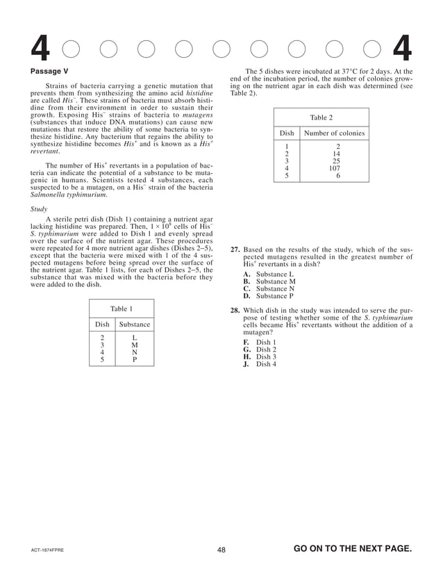 ACT Practice Test 2019 | 2020 | PDF | Standardized Testing ...