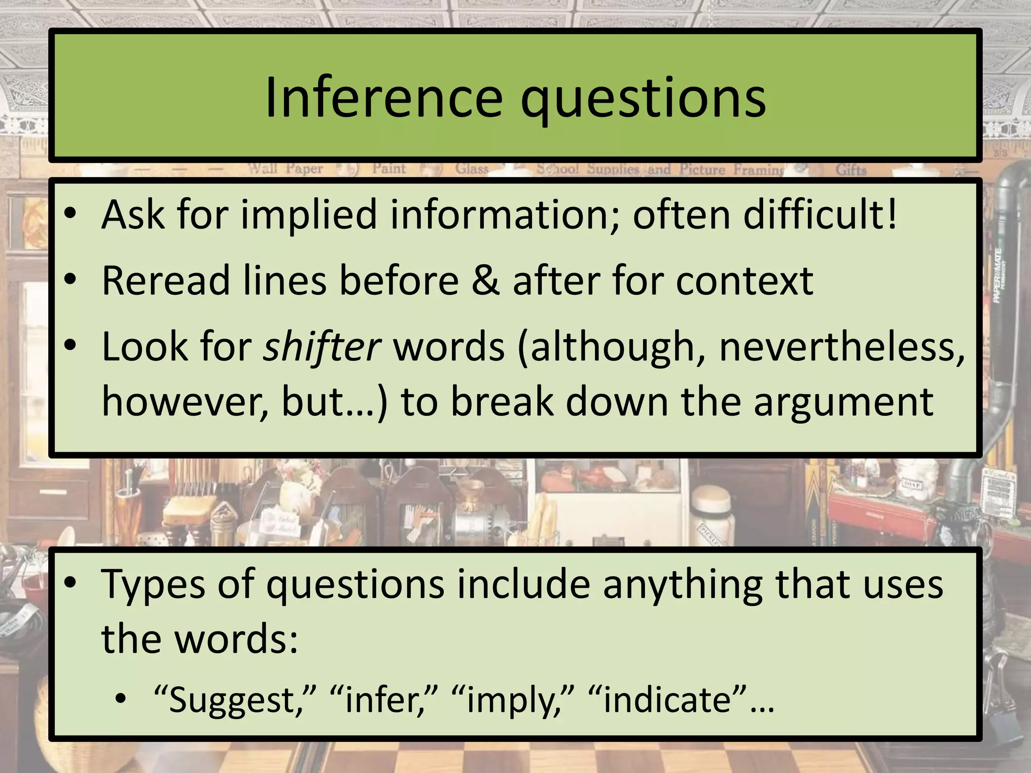 BHS ACT Reading test tips | PPTX | Educational Assessment | Education