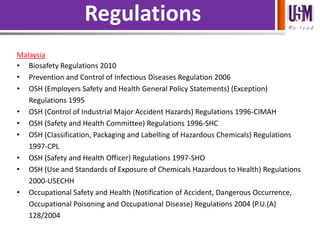 Biorisk Act & Regulation in Malaysia.pptx