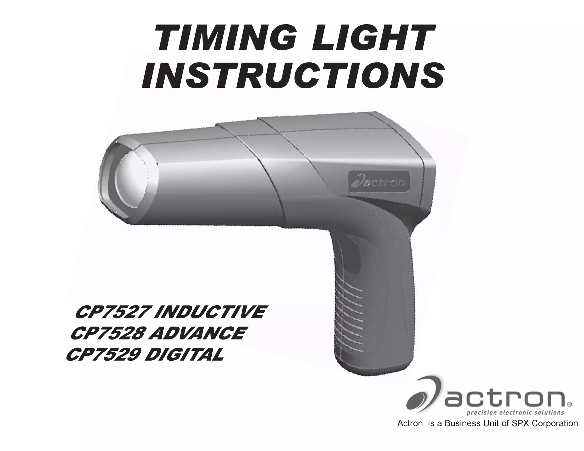 Actron CP7527 Inductive Timing Light User Manual | PPT