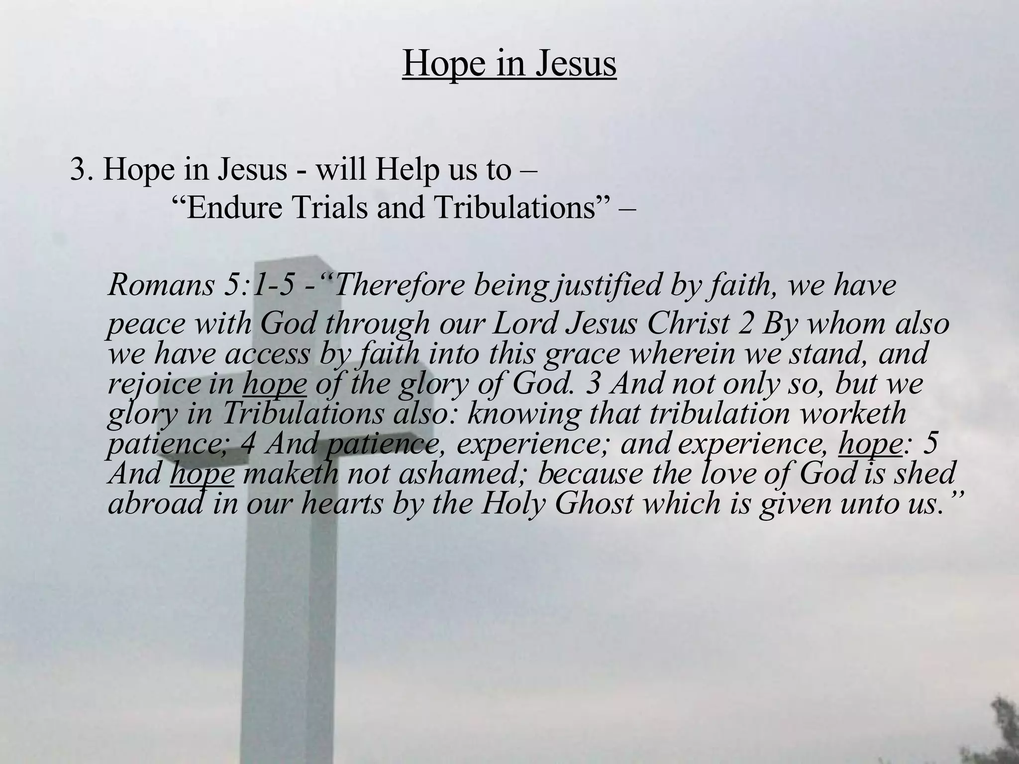 Hope In Jesus | PPT