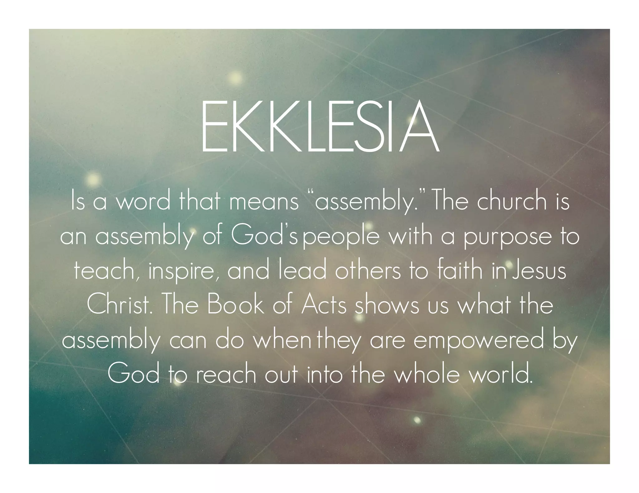 Introduction to Acts - Ekklesia Empowered | PDF