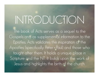 Introduction to Acts - Ekklesia Empowered | PDF