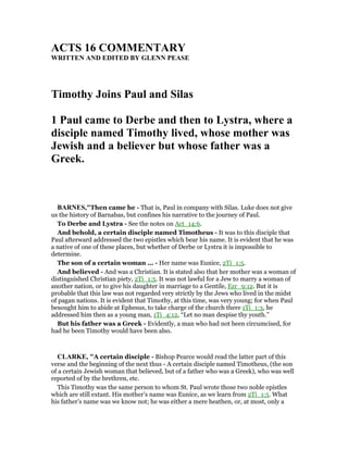 Acts 16 commentary | PDF