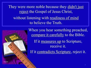 Acts 17b search the scriptures to know the truth | PPTX