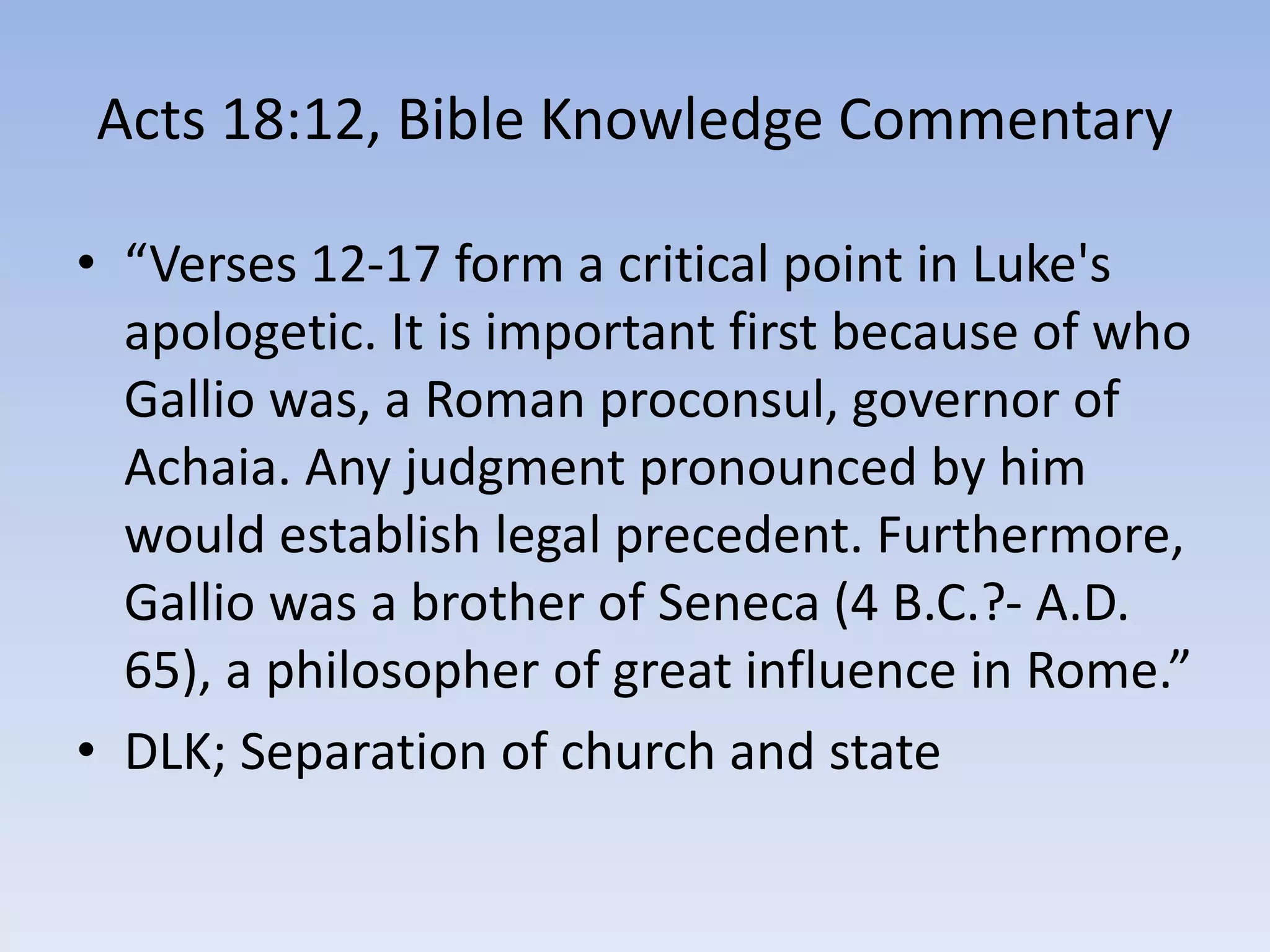 Acts 18, apologetics, | PPTX