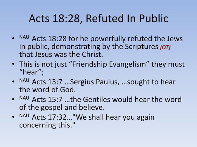 Acts 18, apologetics, | PPTX